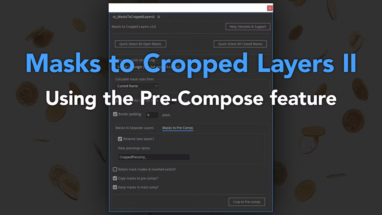 Quickly Create Pre Comps From Masks In After Effects