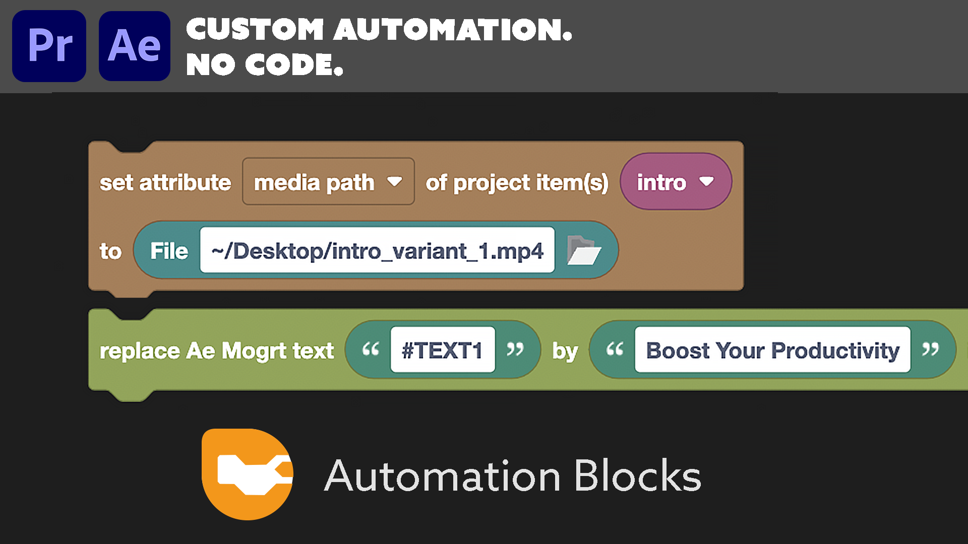 Automation Blocks for Premiere Pro - aescripts.com