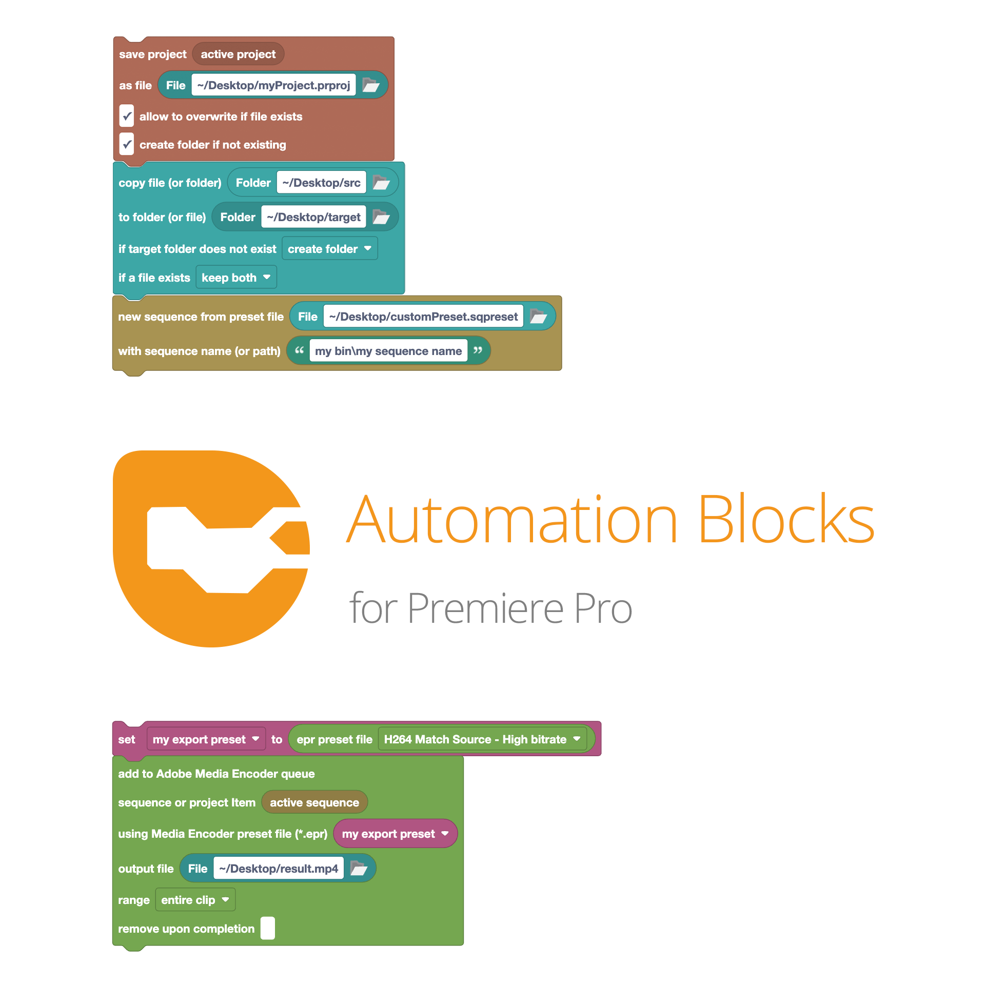 Automation Blocks for Premiere Pro - aescripts.com